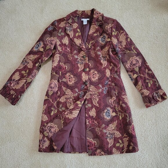 CAbi | Jackets & Coats | Cabi Women 4 Jacobean Floral Trench Coat ...